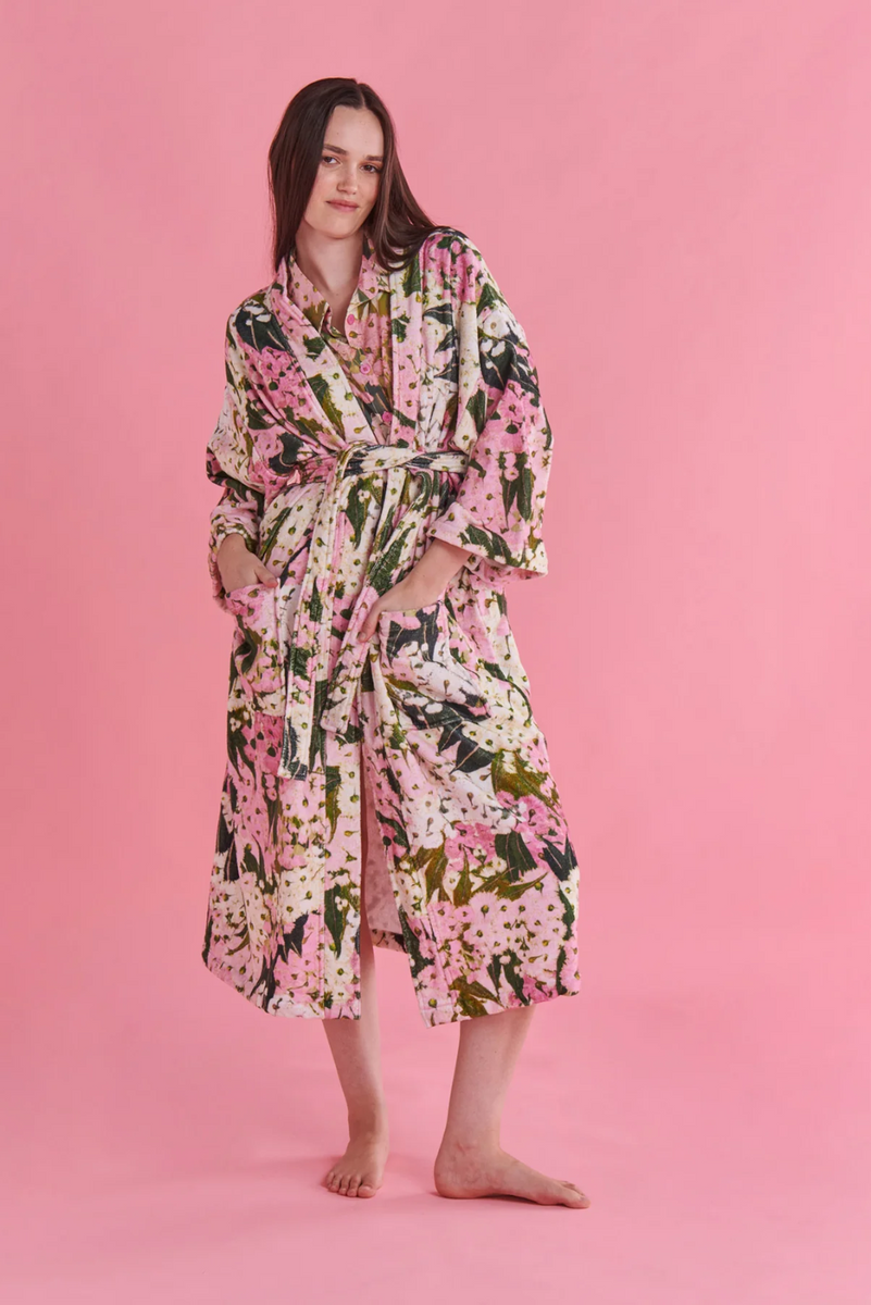 Kip & Co Bush Blossom Terry Bath Robe – Vivid in Bellingen