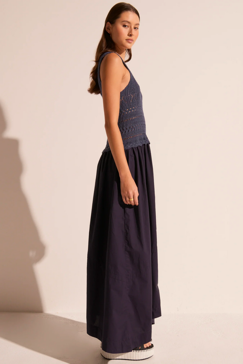Pol Clothing Maui Pointelle Dress Ink – Vivid in Bellingen