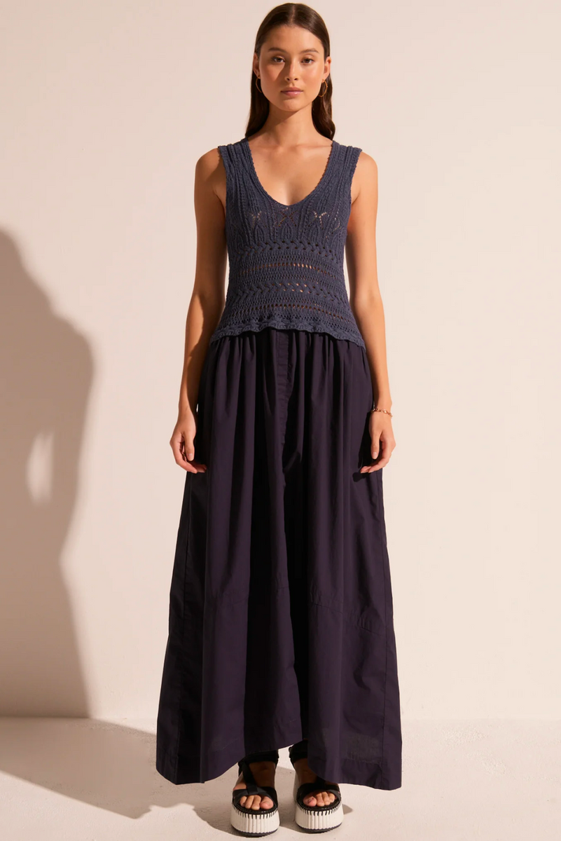 Pol Clothing Maui Pointelle Dress Ink – Vivid in Bellingen