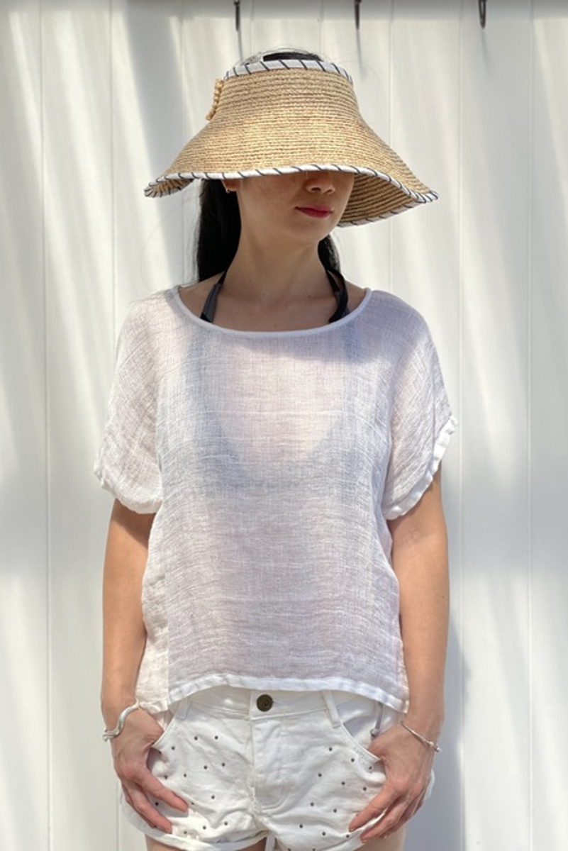 Linens Unlimited Carina Box Top - White – Vivid in Bellingen