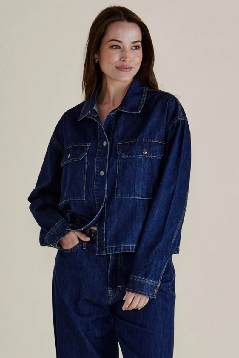 Betty Basics Selby Denim Jacket - Dark Blue – Vivid in Bellingen