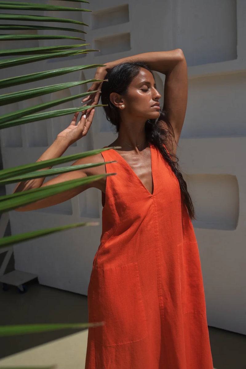 Lilly Pilly Iris Linen Dress - Spritz – Vivid in Bellingen